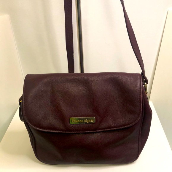 Etienne Aigner | Bags | Etienne Aigner Vintage Wine Colored Shoulder ...